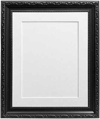 Frames by Post Bilderrahmen im Shabby-Chic-Look, Plastik, Schwarz, A4 Image Size 9 x 6 Inches