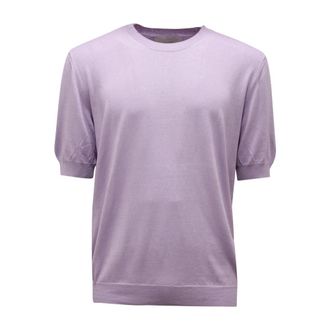 Ballantyne Seiden-/Baumwollmischung Top in Glicine - - Knitwear - Herren - Lila - XL