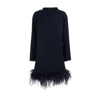P.A.R.O.S.H. P.a.r.o.s.h., Femme, Robes, Noir, Taille: 40 FR Robe Plumes