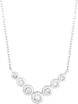 Luxury Bazaar collier en or blanc 14ct pavé de diamants - Argent