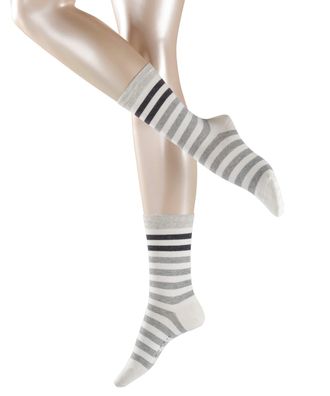 Esprit Socken Multicolour Stripe Baumwolle Damen schwarz weiß viele weitere Farben verstärkte Damensocken mit Muster atmungsaktiv gestreift bunt dünn 1 Paar
