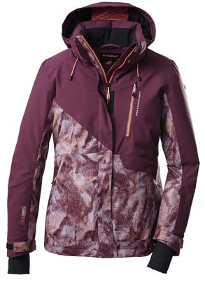 Killtec Damen Skijacke/Funktionsjacke mit abzippbarer Kapuze und Schneefang KSW 145 WMN SKI JCKT, dunkelpflaume, 36, 38625-000