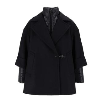 Fay Doppelmantel mit gestepptem Einsatz - - Coats - Damen - Blau - M