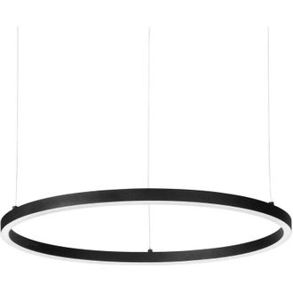 Ideal Lux Oracle Schlanke DALI-dimmbare runde 70 cm integrierte LED-Pendel-Deckenleuchte Schwarz, 3000 k - Ideal Lux