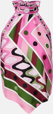 Pucci Bedrucktes Top Vivara aus Seidensatin