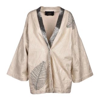 Seventy Femme, Blouses et Chemises, Beige, Taille: 40 FR Veste Kimono