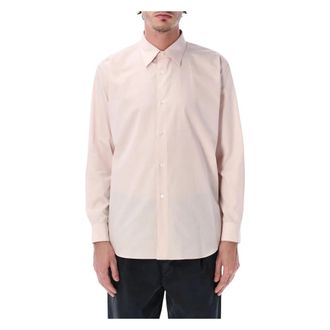 Auralee Homme, Chemises, Rose, Taille: XL Washed Finx Weather Chambray Shirt