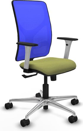 Piqueras y Crespo Schreibtischstuhl mit Armlehnen, h&ouml;henverstellbare Lendenwirbelst&uuml;tze, ausgestattet mit 3 Positionen und Schneideschaum. Mit Rollen von 65 mm Nylon, B