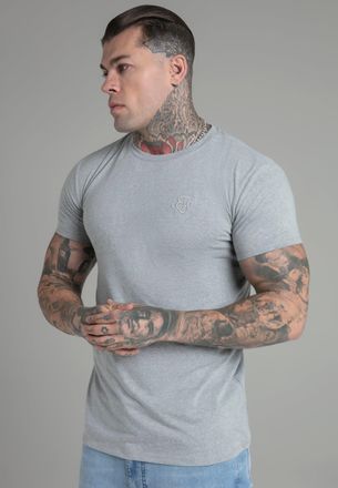 Siksilk Herren T-Shirt Grau Meliert M