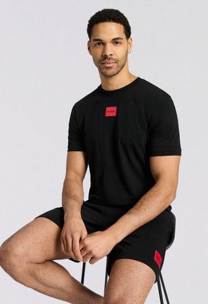HUGO BOSS T-Shirt Diragolino Rundhalsausschnitt, Regular Fit, Logo-Label