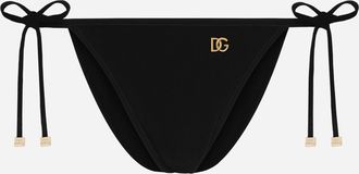 Dolce & Gabbana Bikinislip Mit Bändchen - Frau Bademode Schwarz Jersey 2