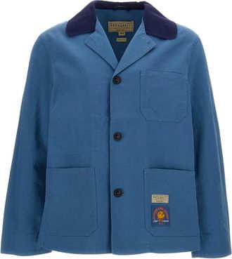 Manifattura Ceccarelli Femme, Vestes, Bleu, Taille: 44 FR Veste en twill de coton