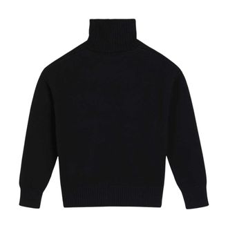 Ami Pullover mit Trichterkragen und kontrastierendem Ami De Coeur - - Knitwear - Herren - Schwarzk - XL