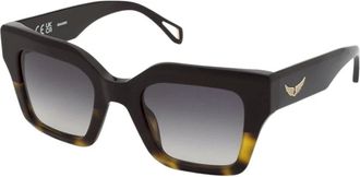 Zadig&Voltaire Femme, Accessoires, Brun, Taille: 50 MM Szv457 06Fl Lunettes de soleil
