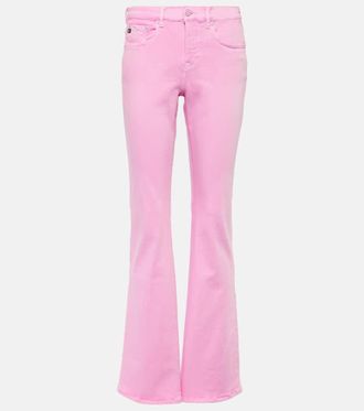 AG - Adriano Goldschmied Pantalon bootcut Sophie en coton m&eacute;lang&eacute;