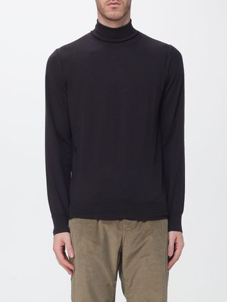 Paolo Pecora Langarm-Rollkragenpullover aus reiner Wolle mit Rippb&uuml;ndchen