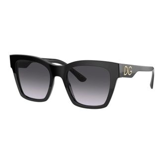 Dolce & Gabbana Femme, Accessoires, Noir, Taille: 53 MM Lunettes de Soleil Print Family Noir/Gris Ombré