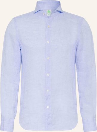 Finamore Finamore 1925 Leinenhemd Tokyo Sergio Slim Fit blau
