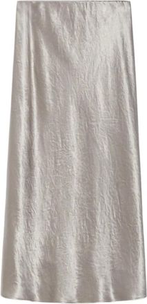 Max Mara Femme, Jupes, Beige, Taille: 38 FR Jupe &Eacute;vas&eacute;e en Satin Beige