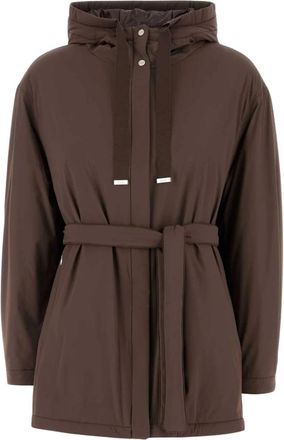 Herno Stretch Nylon Jacket - - Coats - Damen - Braun - 2XL