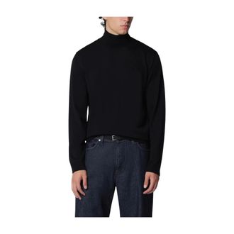 Roberto Collina Dolcevita ML - - Knitwear - Herren - Schwarzk - XL