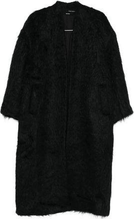 Isabel Benenato manteau en laine mélangées - Noir