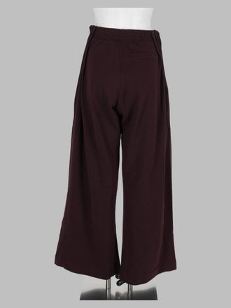 Dries Van Noten Cotton Jersey Wide-Leg Trousers - Burgundy