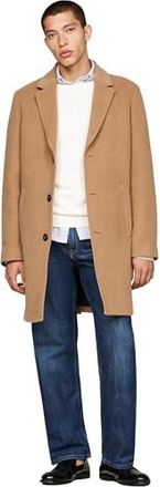 Tommy Hilfiger Manteau Homme Mix Coat Une Rangée de Boutons, Marron (Hickory), XL