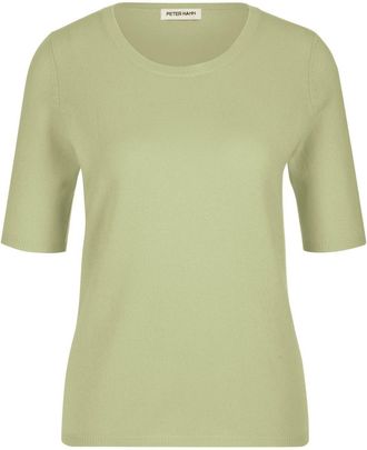 Peter Hahn Rundhals-Pullover aus Schurwolle und Kaschmir Peter Hahn gr&uuml;n