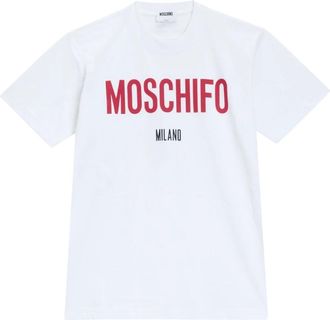 Moschino Femme, Tops, Blanc, Taille: 36 FR Moschifo T-Shirt