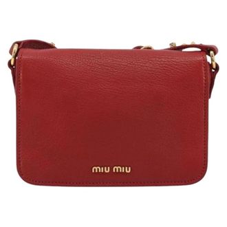 Miu Miu Pre-owned Leder Umh&auml;ngetasche - - Pre-owned - Damen - Rot - ONE SIZE