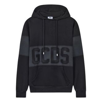 GCDS Logo Spray Hoodie - - Sweatshirts & Hoodies - Herren - Grau - M