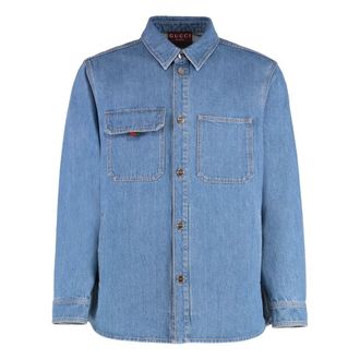 Gucci Herren, Shirts, Blau, MGr&ouml;&szlig;e