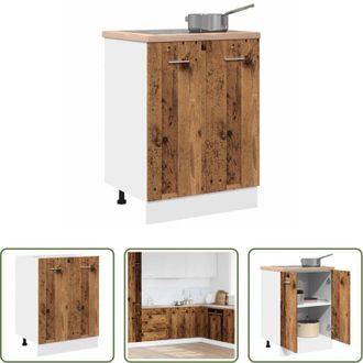 vidaXL vidaXL Rangement cuisine - Meuble bas Lyon Bois ancien 60 x 46 x 81,5 cm Bois ding&eacute;nierie