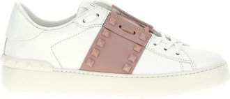 Valentino Garavani Femme, Chaussures, Blanc, Taille: 40 EU Rockstud Untitled Leather Baskets