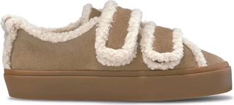 INUIKII Baskets basses en shearling &agrave; scratch - Femme - Chaussures - Beige - Taille: 40 EU
