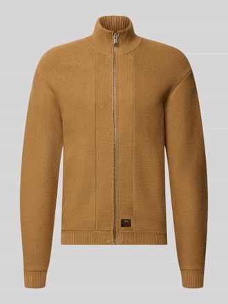 Alpha Industries Strickjacke aus Viskose-Mix mit Rei&szlig;verschluss