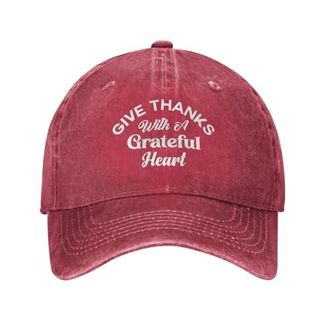 Generic Remerciez avec Un Coeur Reconnaissant Femme Homme Hip-Hop Cap Anti UV Casquette Trucker Soft Chapeau pour Toutes Les Saisons Ext&eacute;rieur Randonn&eacute;e