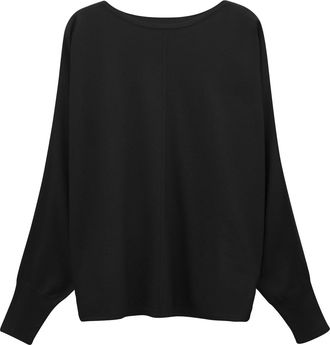 someday Damen Pullover | Strickpullover Taliya Detail Loose aus weichem Viskose Mix Black, 40
