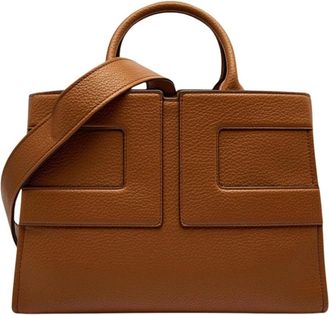 Elisabetta Franchi Femme, Sacs, Brun, Taille: ONE Size Logo Handbag