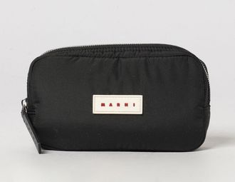 Marni Dokumentenmappe aus Nylon mit appliziertem Logo und Rei&szlig;verschluss