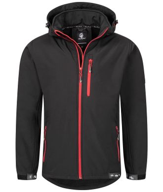 Rock Creek Herren Softshell Jacke Outdoor Jacke Windbreaker &Uuml;bergangsjacke Anorak Kapuze Regenjacke Winterjacke Herrenjacke Jacket H-168 Schwarz 2XL