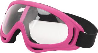 Generic Snowboardbrille, Skibrille, Verstellbares Kopfband, PC, Transparente Linse, Klare Sicht, Verschlei&szlig;fest, Weich (Rosa Rahmen)