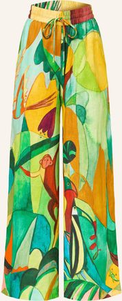 Alemais Al&eacute;mais Marlenehose Mokshini Aus Leinen gruen