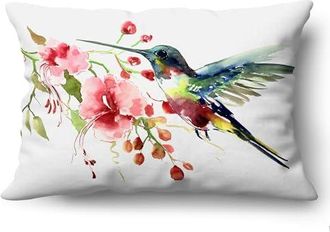 Americanflat Dekokissen mit hochwertigem Polyester, dekorativer Akzent für Couch, Schlafzimmer und Stühle, 35,6 x 25,4 cm, Weiß