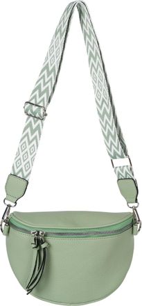 styleBREAKER Umh&auml;ngetasche Halbmond Crossbody Bag Zick-Zack Raute