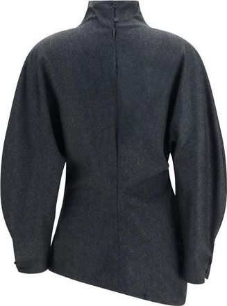 Khaite Harlow Blouse - Gray
