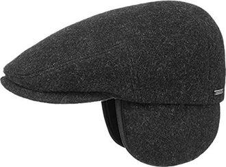 Stetson Casquette Kent a Oreillettes Femme/Homme - Made in The EU Plate Laine Gavroche avec Visiere, Oreillettes, Doublure, Doublure Hiver Automne-Hiver - XXL
