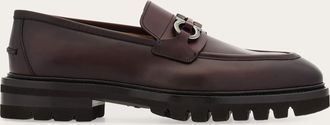 Ferragamo Herren Loafer mit Gancini-Ornament Rot Gr&ouml;&szlig;e 40.5