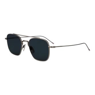 Thom Browne unisex, Accessoires, Gris, Taille: 50 MM Lunettes de soleil aviateur carr&eacute;es en titane